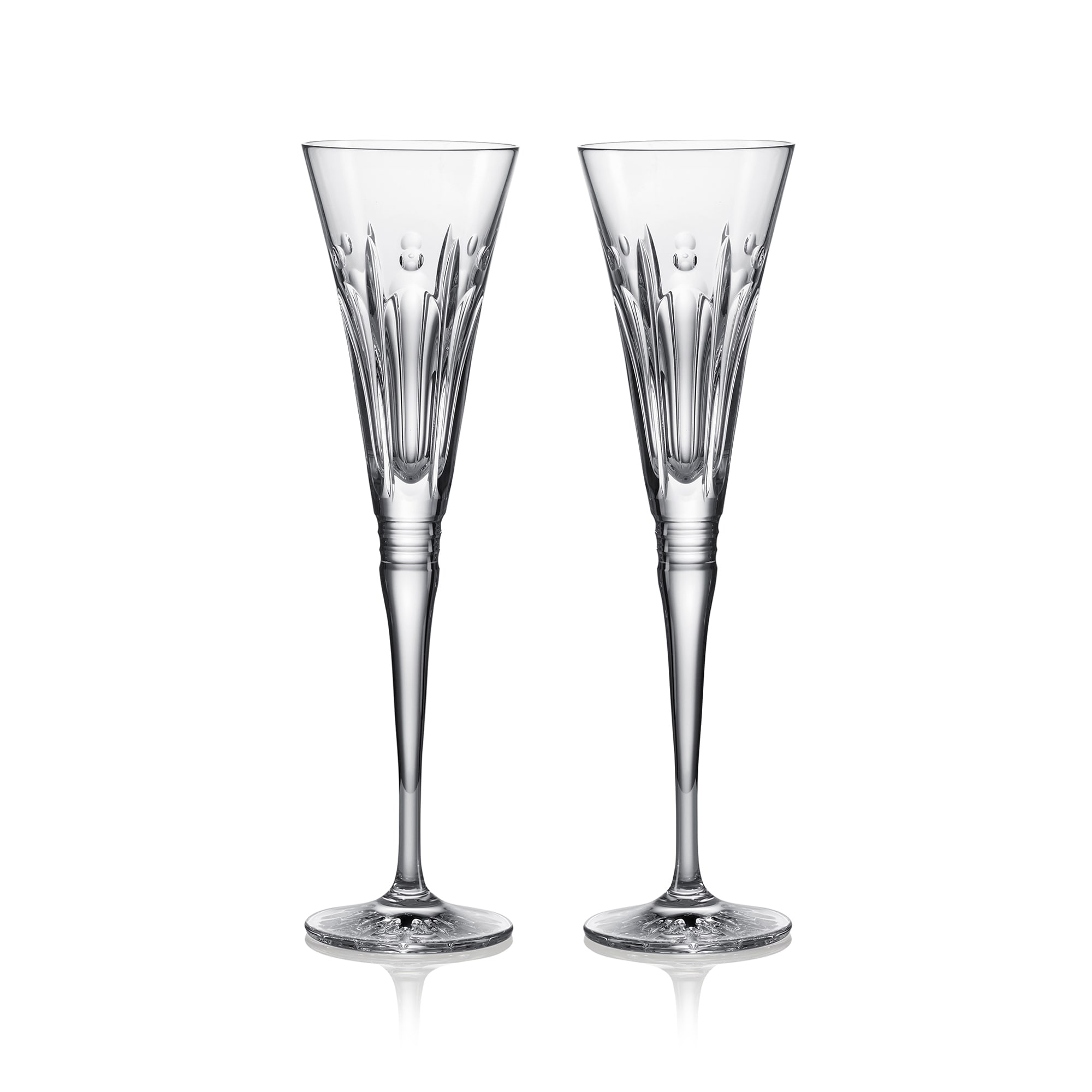 Waterford Crystal Winter Wonders Set Of 2 Winter Rose Clear Flute Glasses Ross Simons