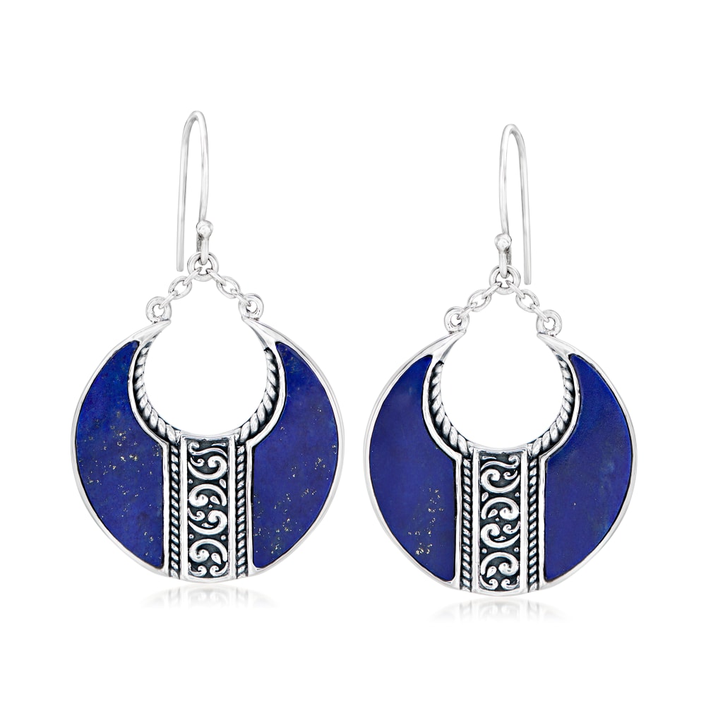 Lapis Bali Style Teardrop Earrings In Sterling Silver Ross Simons