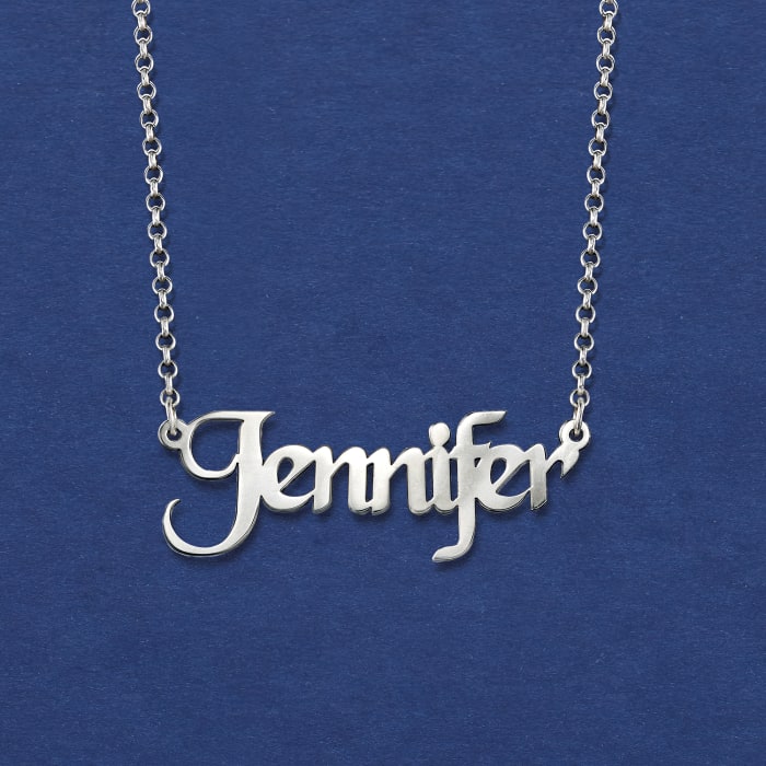 Sterling Silver Personalized Name Necklace Ross Simons